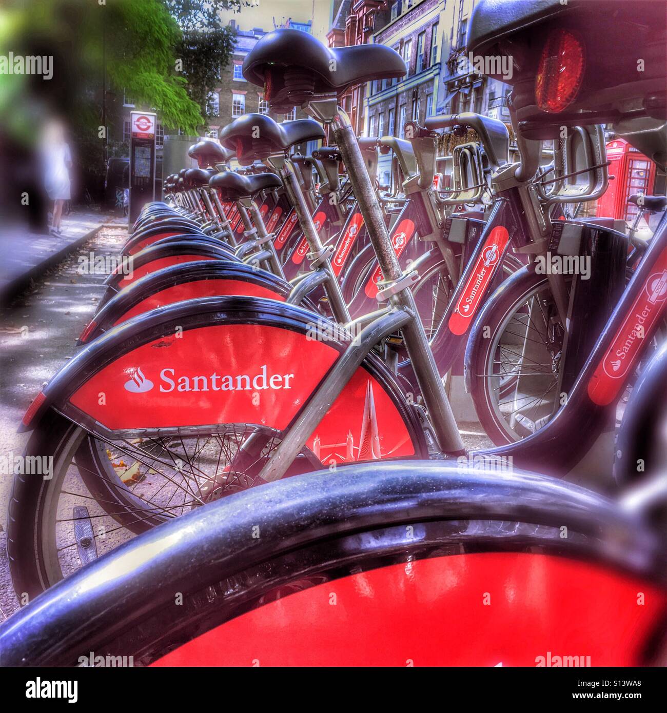 London Santander cycles Stock Photo - Alamy