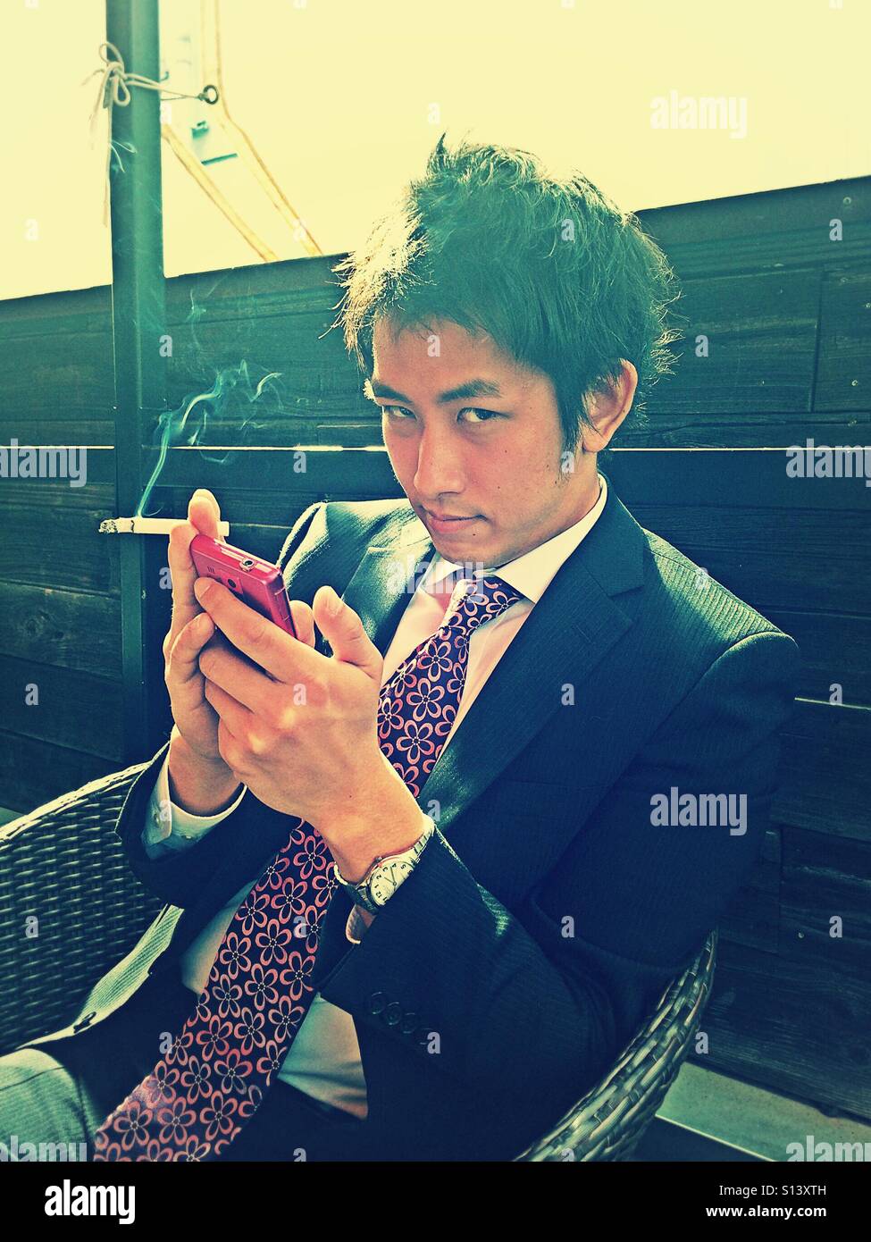 Business man on break Stock Photo - Alamy