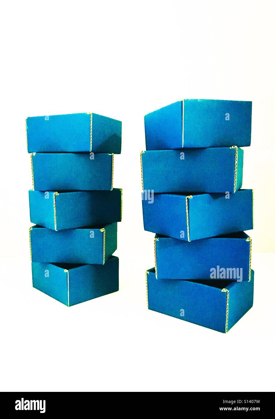 Box piles hi-res stock photography and images - Alamy