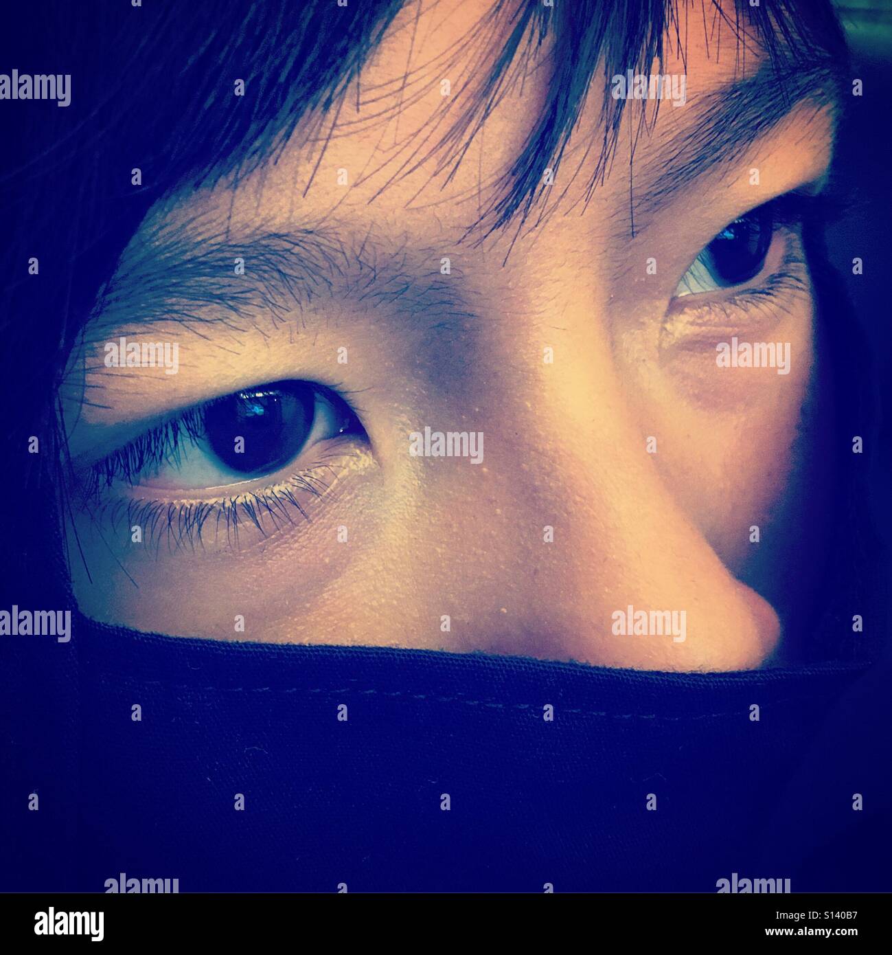 Eyes of a Ninja Stock Photo - Alamy