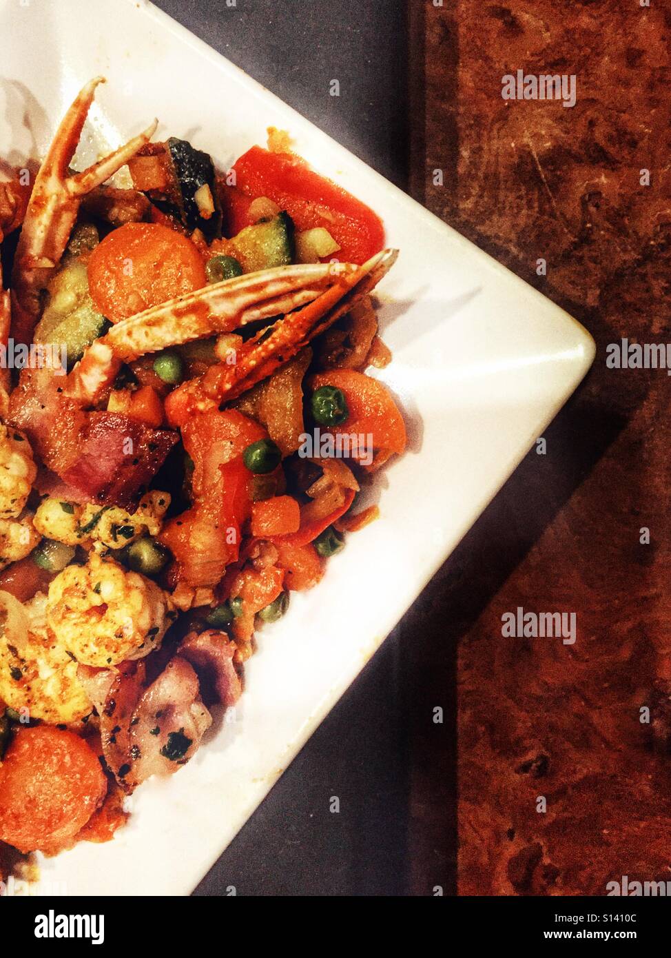 Vegs and prawns Stock Photo - Alamy