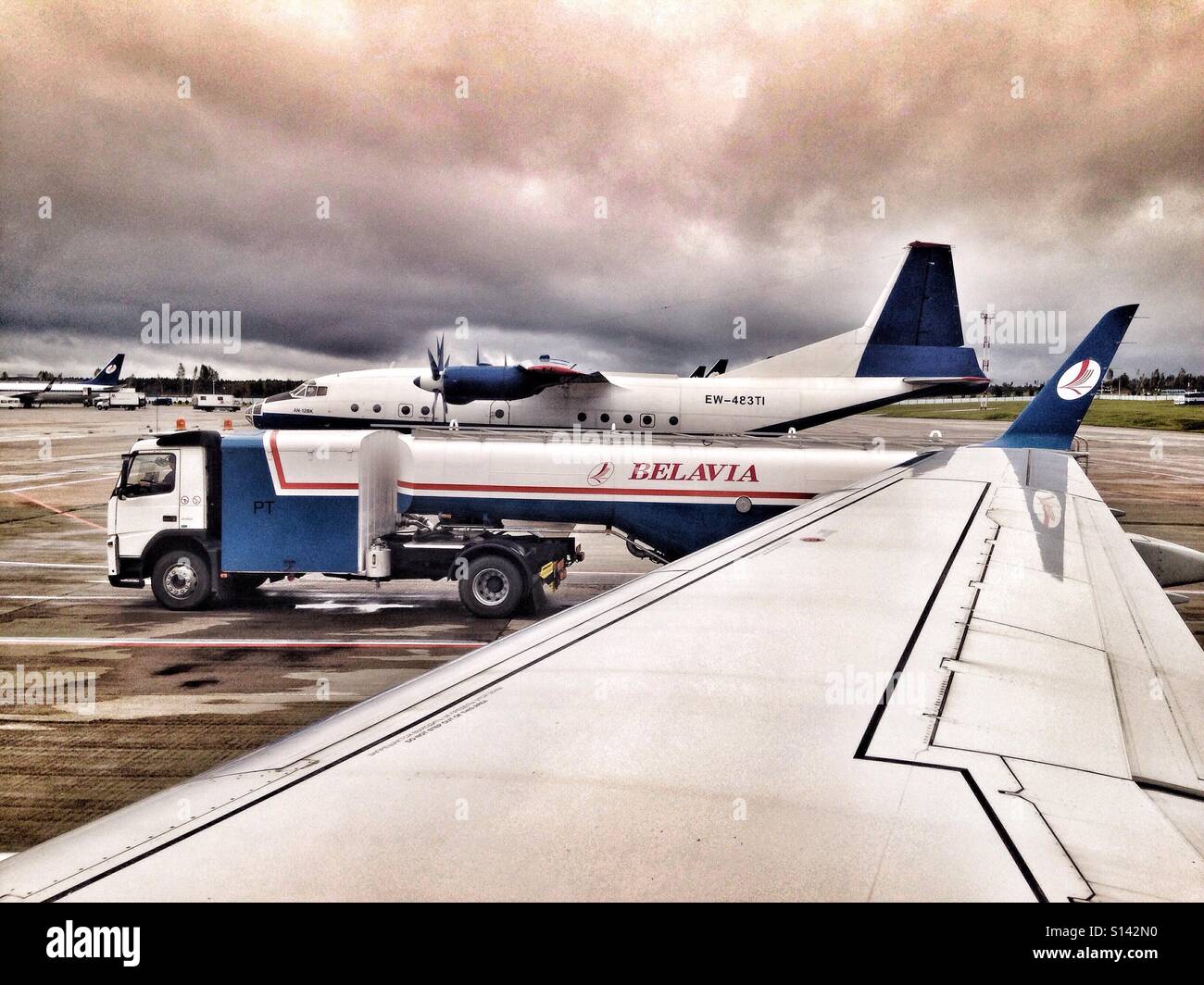 Belavia- belorussian airlines Stock Photo - Alamy