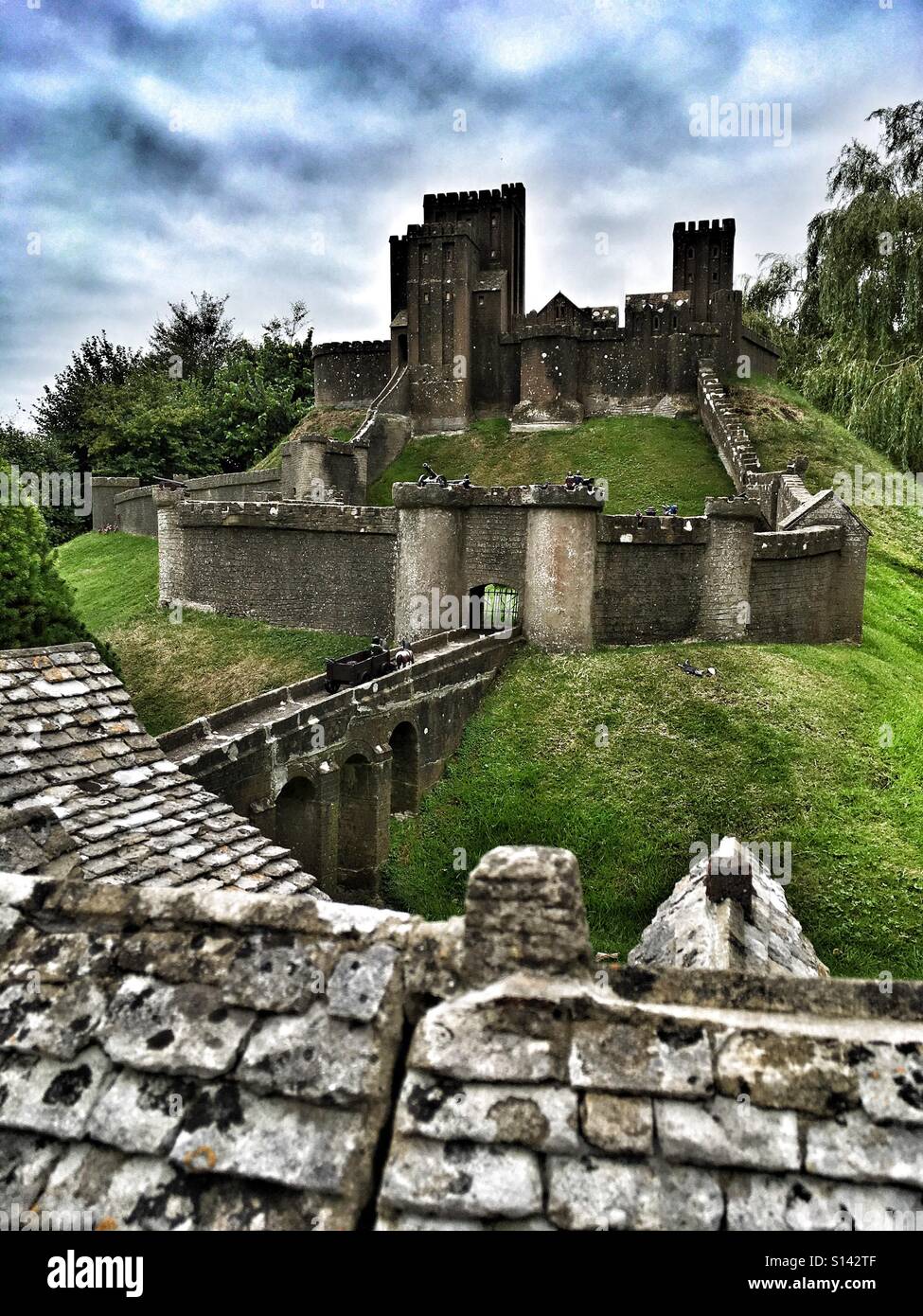 Model of Corfe Castle Stock Photo - Alamy