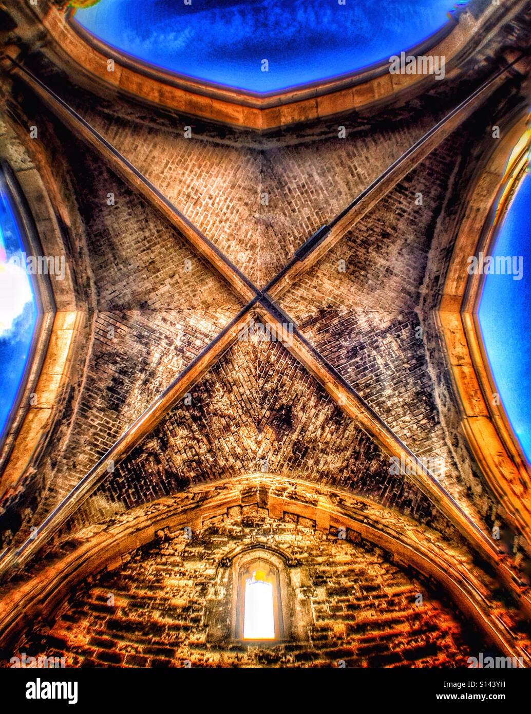 Nunhead cemetery ceiling Stock Photo - Alamy
