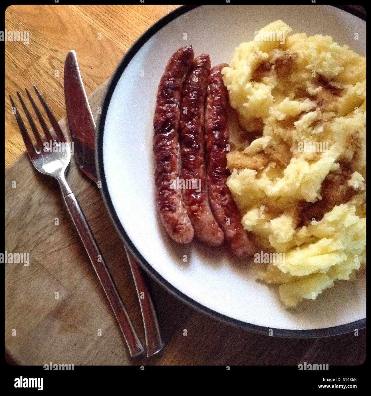 Sausage and mash Stock Photo - Alamy