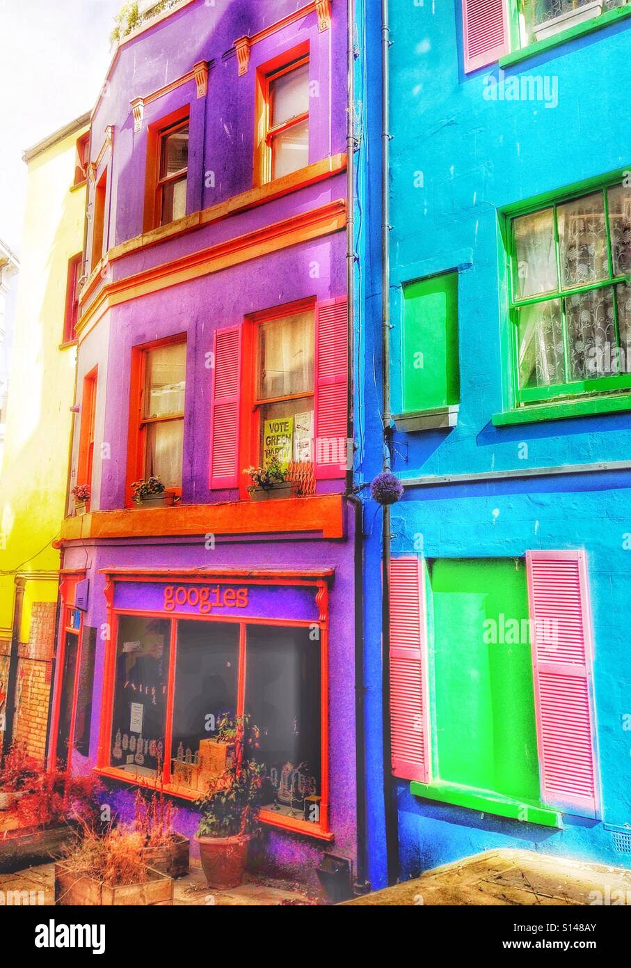Colourful Folkestone architecture Stock Photo - Alamy