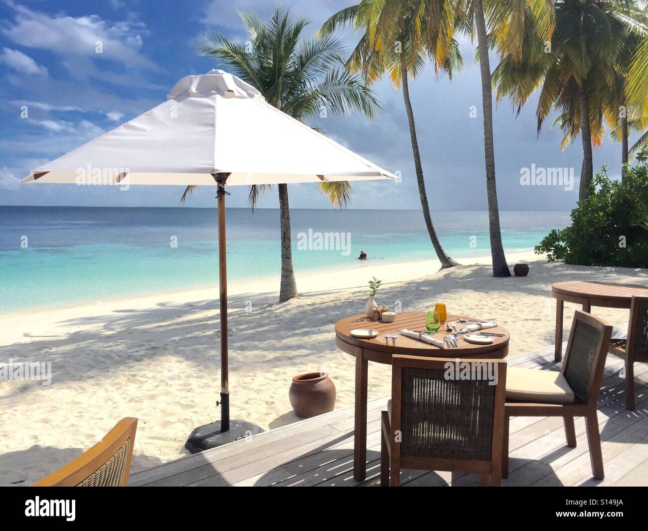 Breakfast with a view ! Stock Photo - Alamy