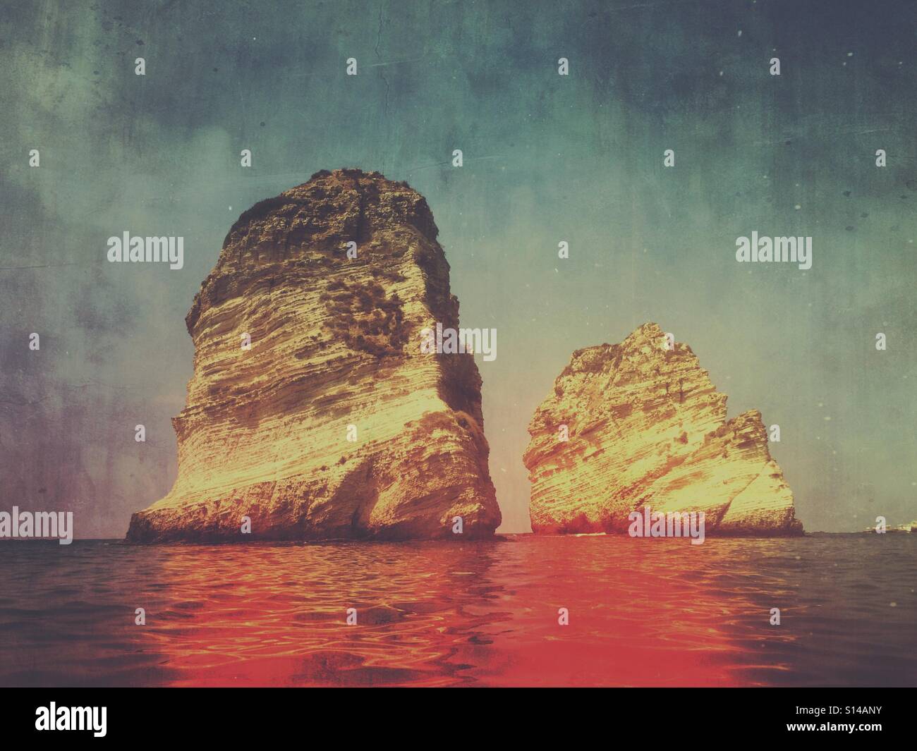 Raucheh Rock Beirut Lebanon Stock Photo - Alamy