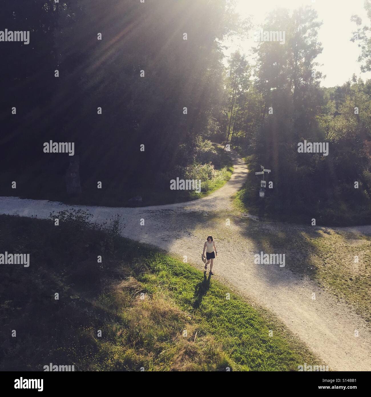 A walk in the sunshine Stock Photo - Alamy