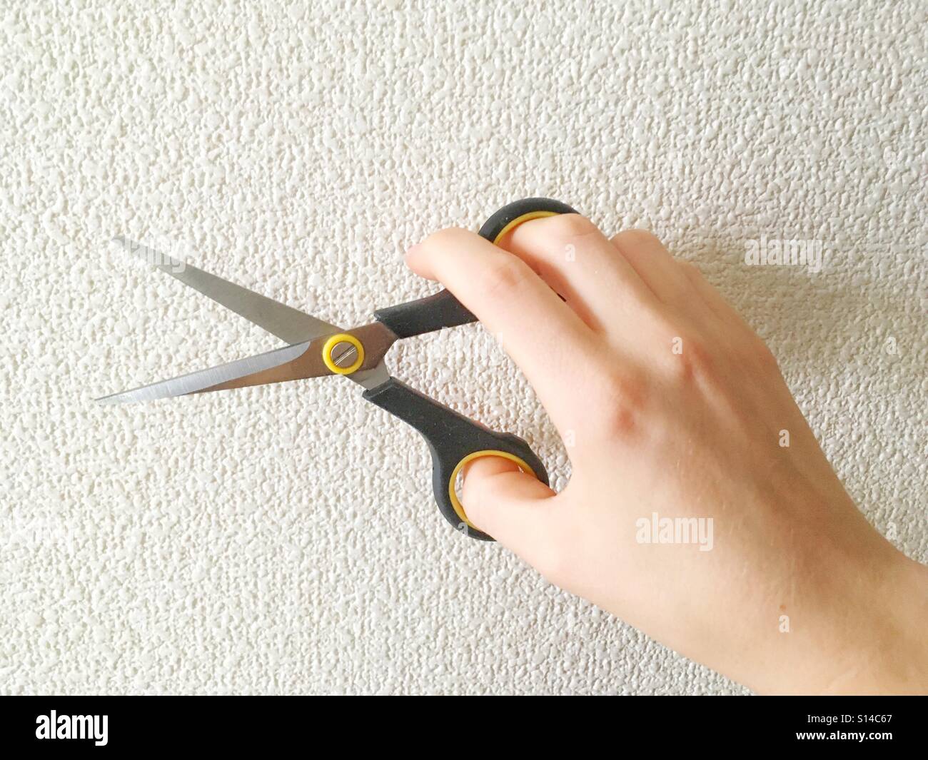 Wallpaper scissors hi-res stock photography and images - Alamy