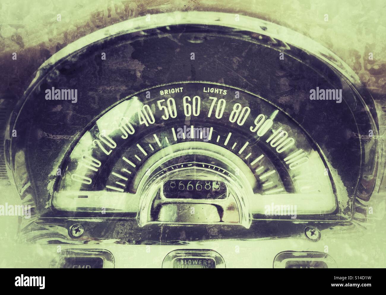 1950s car speedometer Stock Photo - Alamy