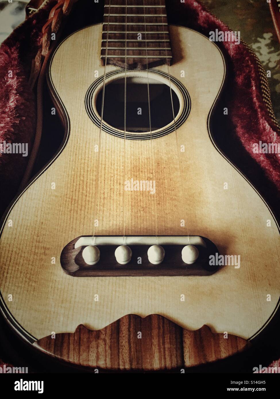 Machete de Braga, or Braguinha. A four stringed traditional instrument ...