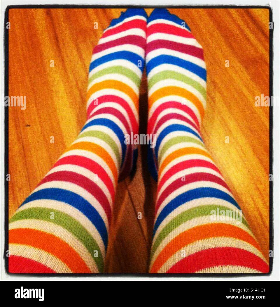 Girl wearing long socks hi-res stock photography and images - Alamy