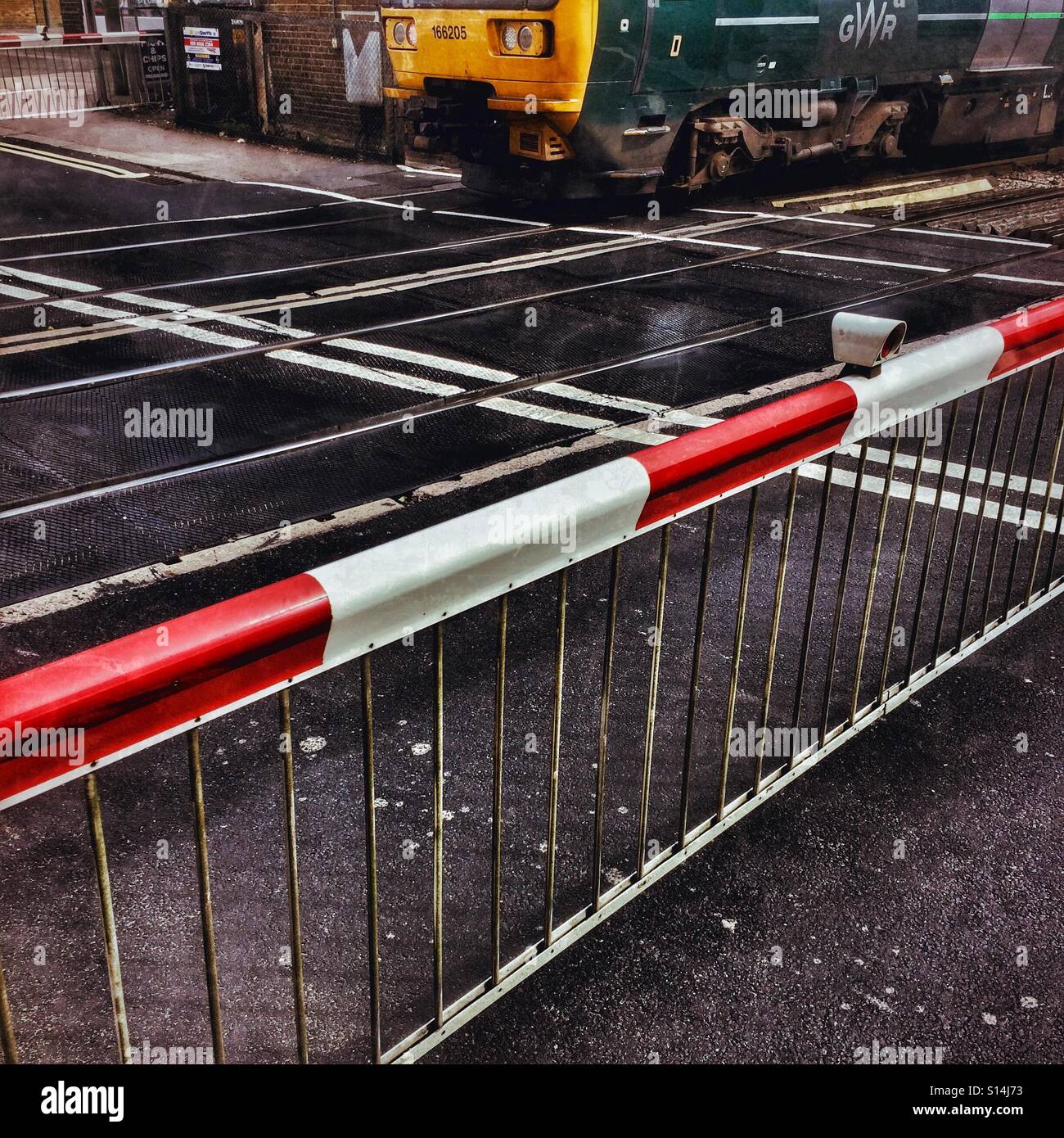 Railway crossing barriers closed level hi-res stock photography and ...