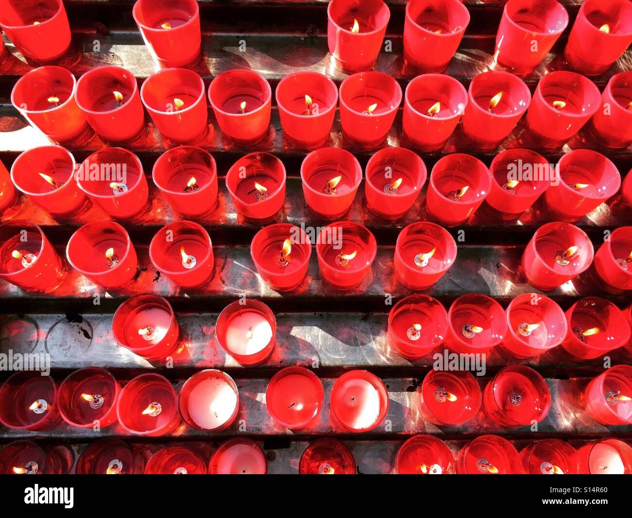 Glowing candle top view hi-res stock photography and images - Alamy