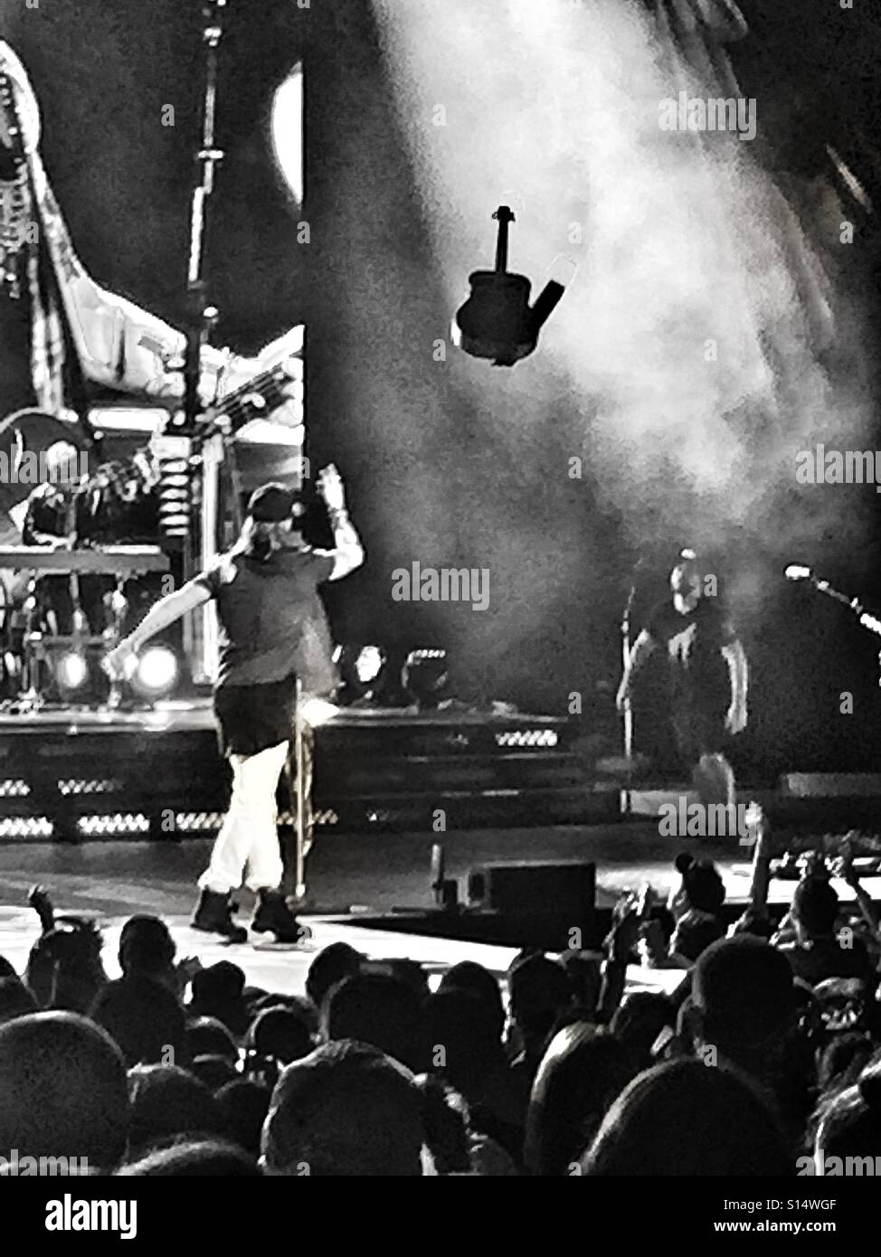 Flying guitar at Florida Georgia line concert Stock Photo - Alamy