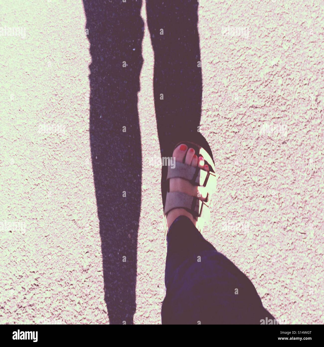Painted footsteps hi-res stock photography and images - Alamy