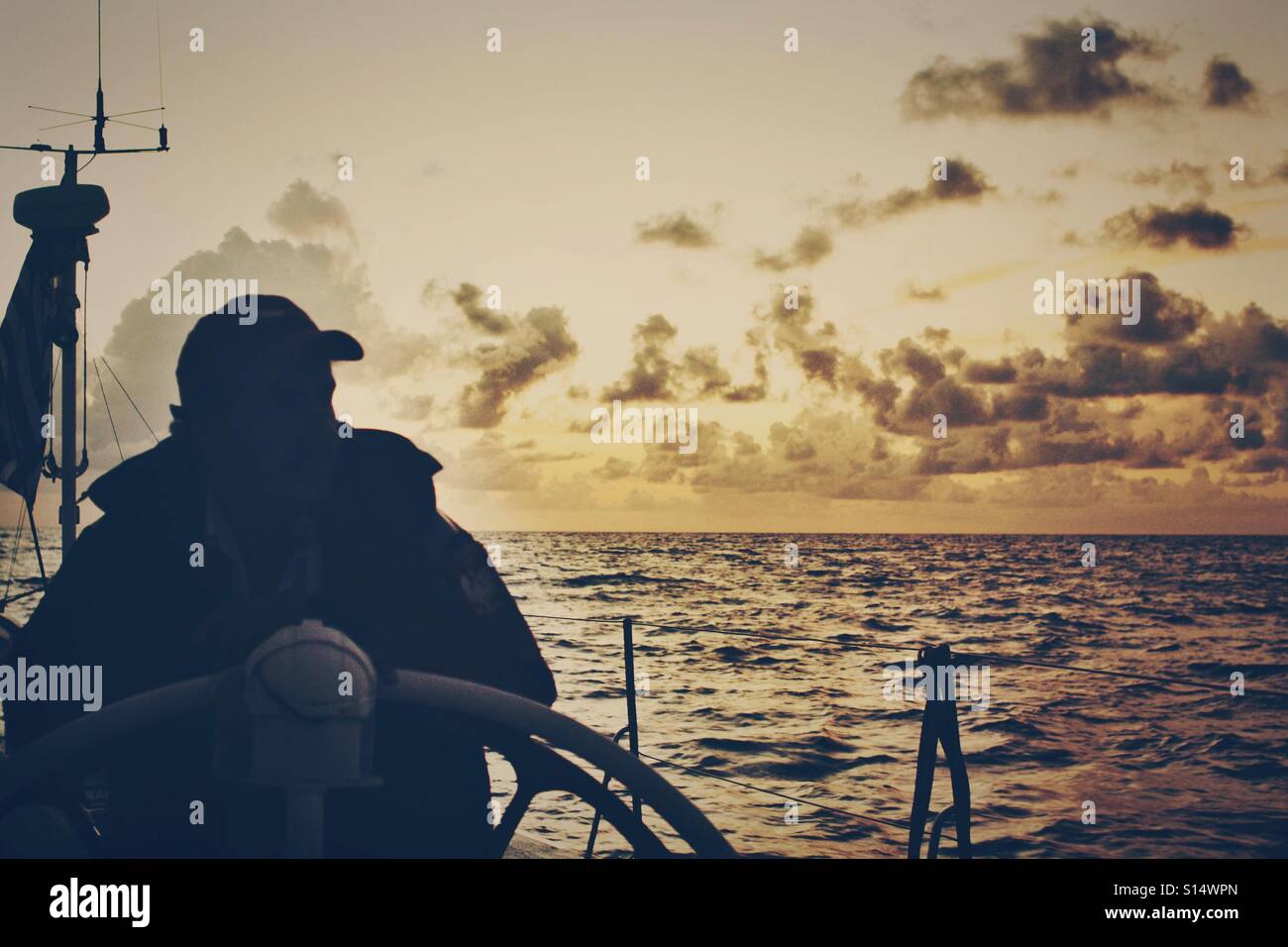 The captain's silhouette Stock Photo - Alamy