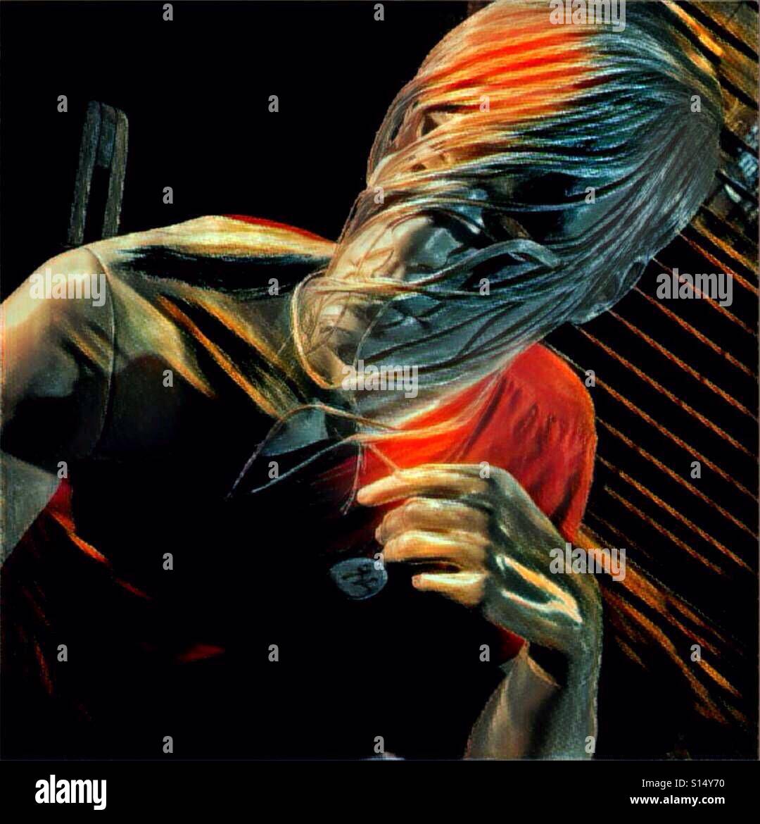 Shop mannequin given "The Scream" treatment using Prisma Stock Photo ...