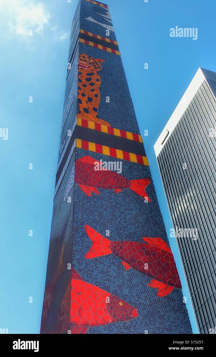 Colorful obelisk in Downtown San Diego Stock Photo - Alamy