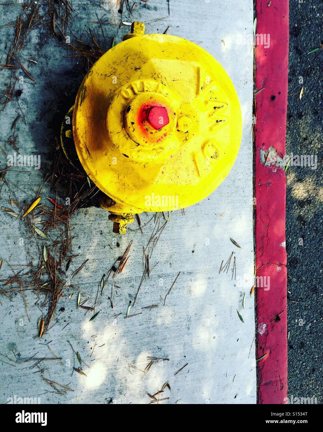 And aerial view of a fire hydrant Stock Photo - Alamy