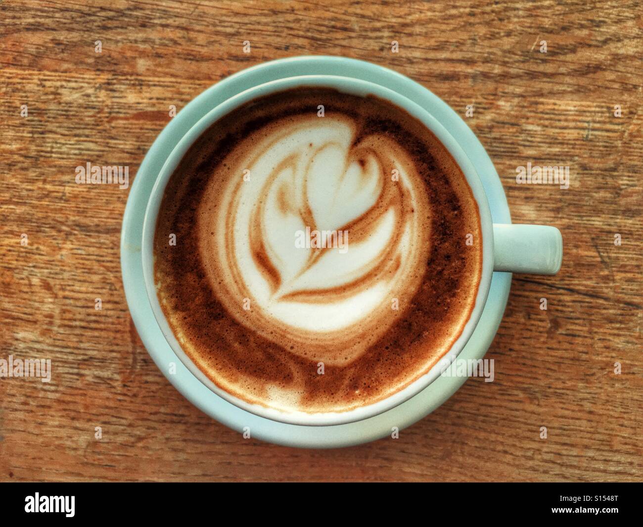 Cappuccino coffee from above Stock Photo - Alamy