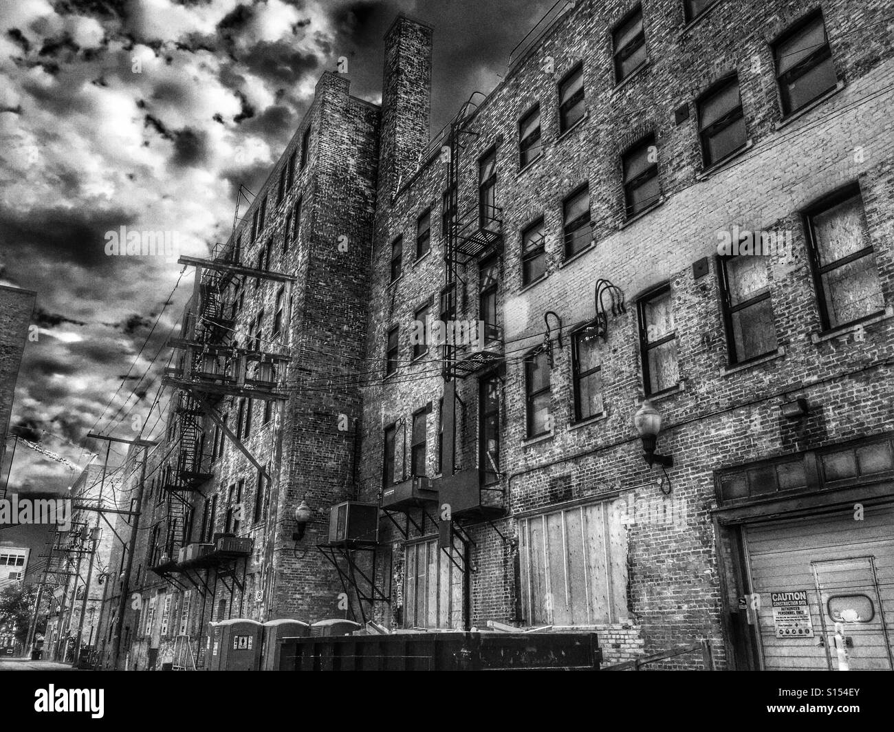 Back alley Black and White Stock Photos & Images - Alamy