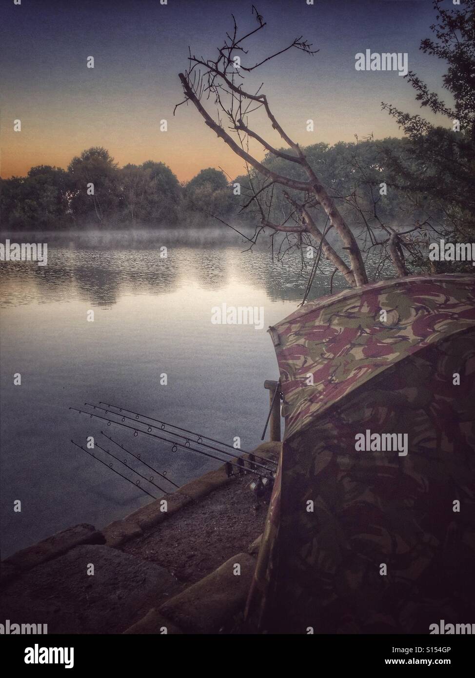 Early morning fishing Stock Photo - Alamy