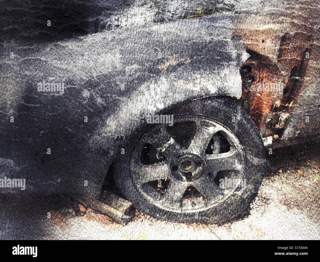 Flat tyres hi-res stock photography and images - Alamy