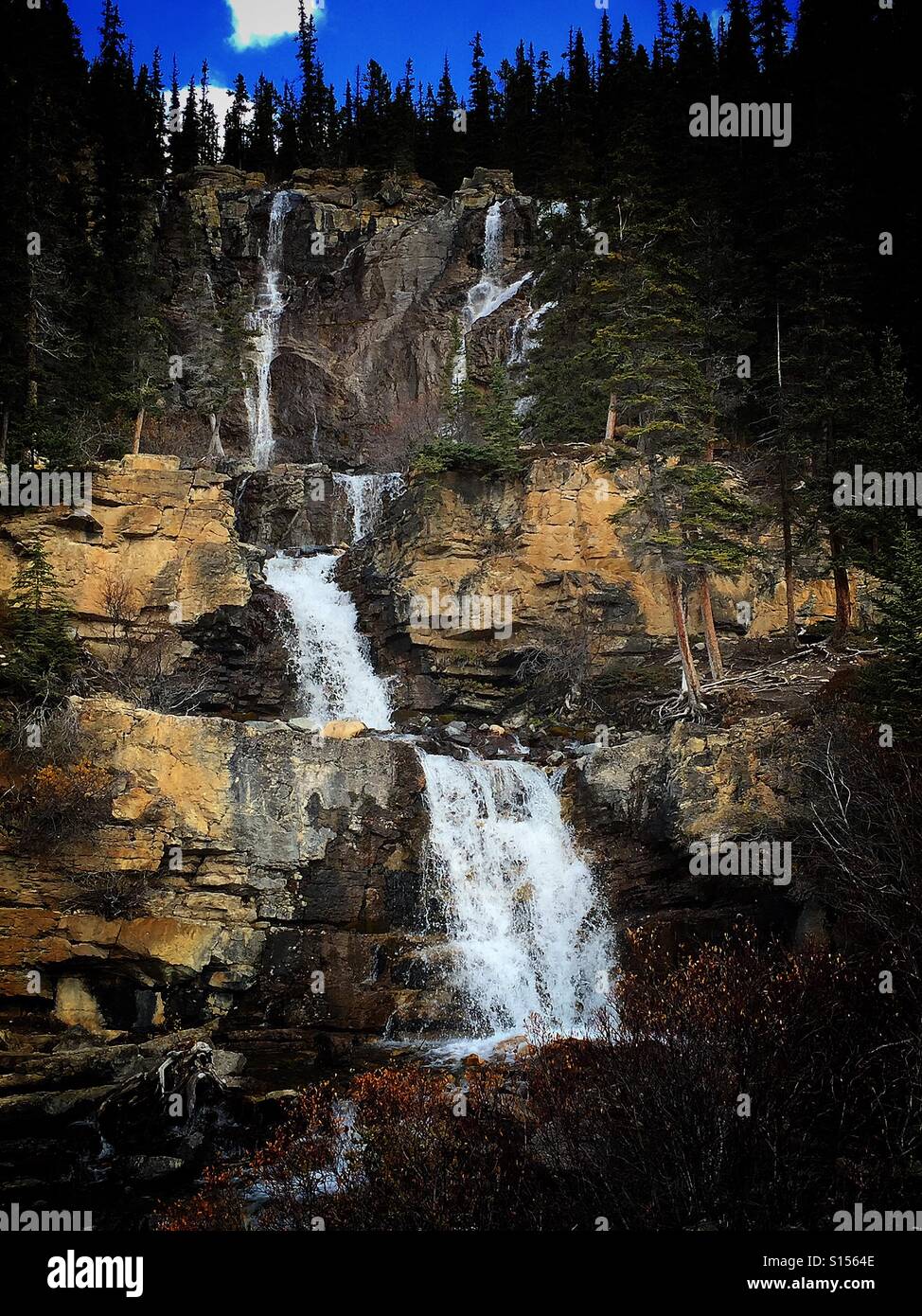 Tangle Falls, Jasper National Park, Alberta, Canada Stock Photo - Alamy