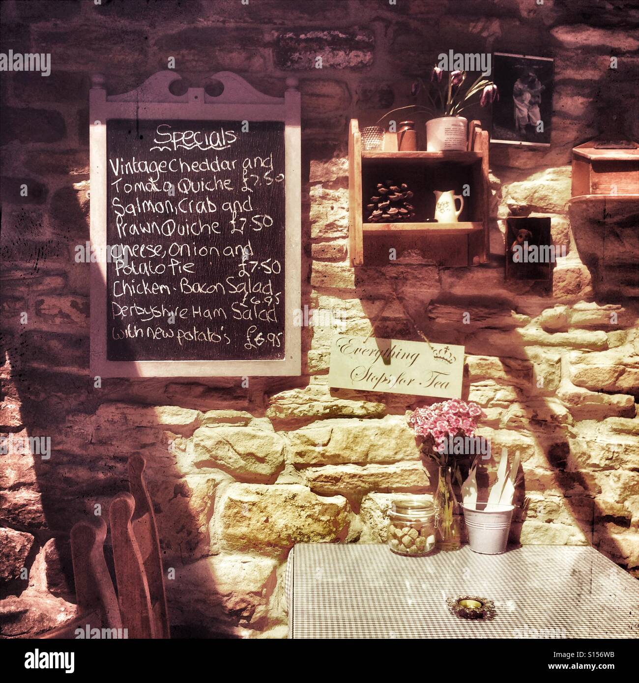 Traditional English cafe interior Stock Photo - Alamy