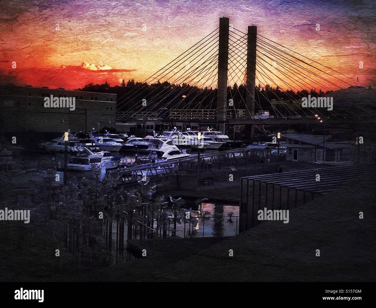 View of the Thea Foss Waterway and the Dock Street Bridge from the ...