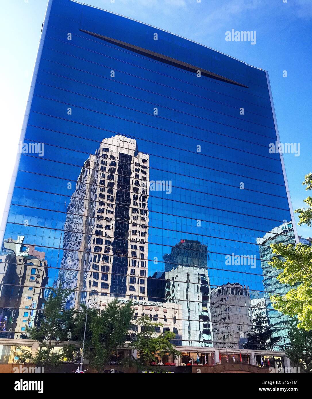 Reflection on building Stock Photo - Alamy