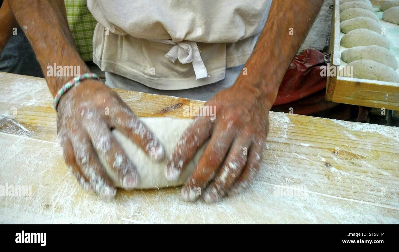 Person kneading dough hi-res stock photography and images - Alamy