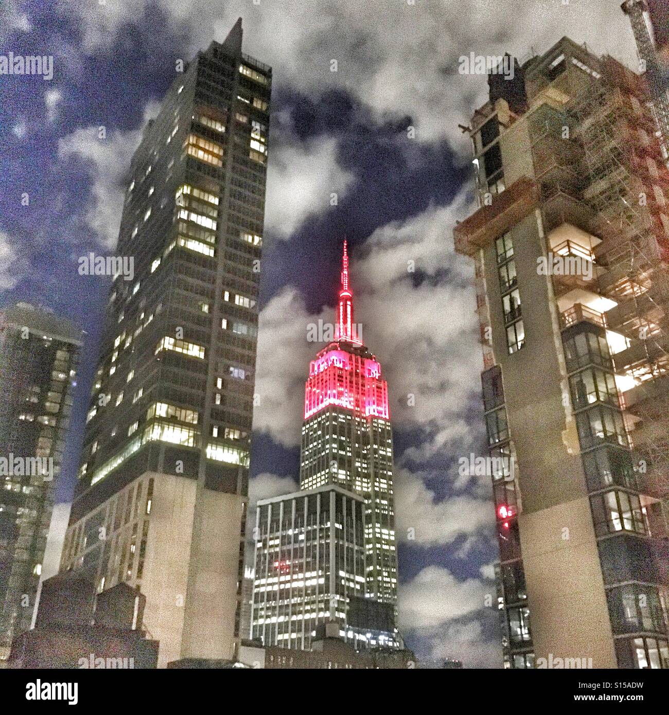 Lighted building at night hi-res stock photography and images - Alamy