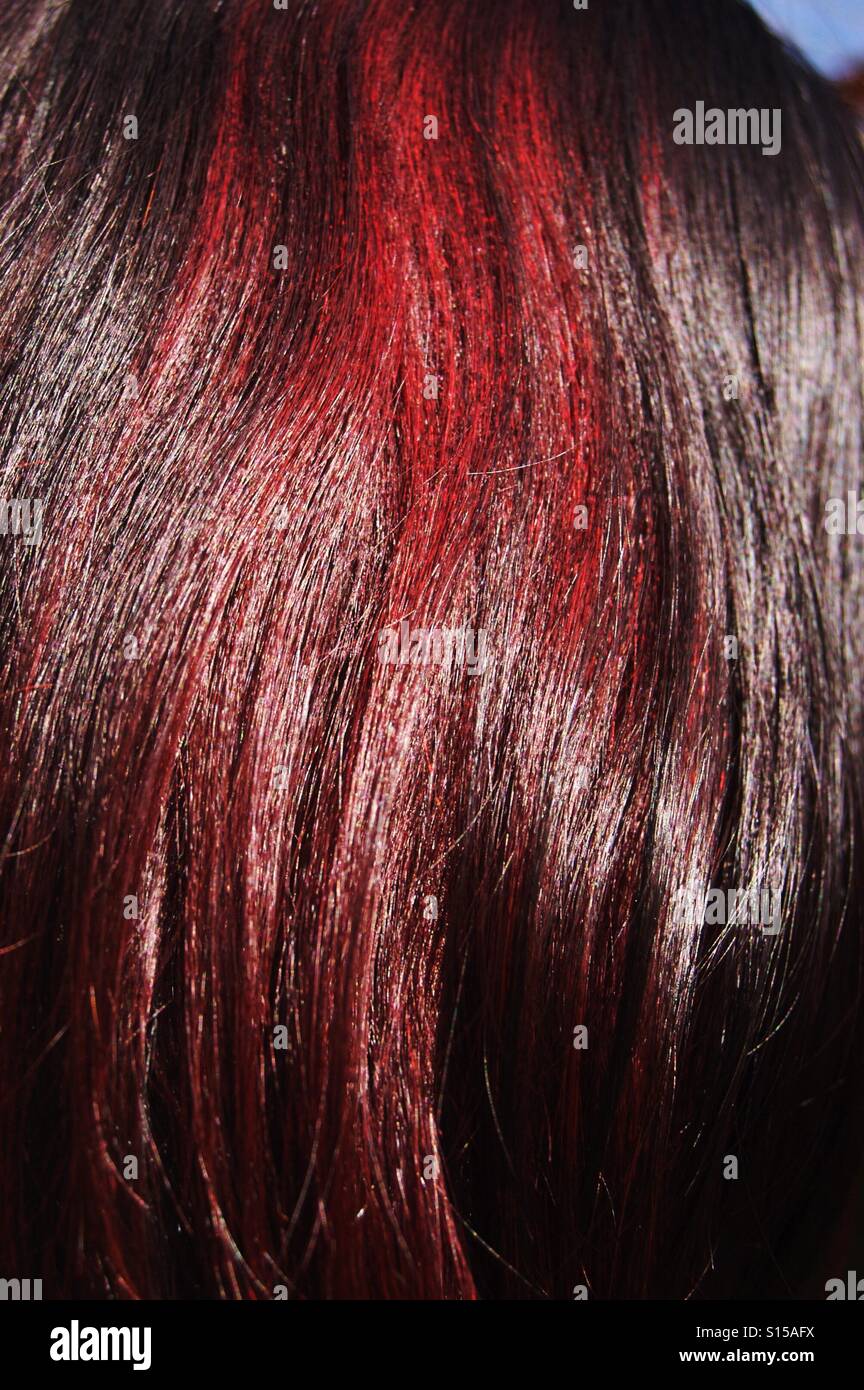 Red Highlights Underneath Hair