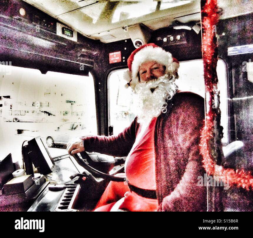 Santa claus bus hi-res stock photography and images - Alamy