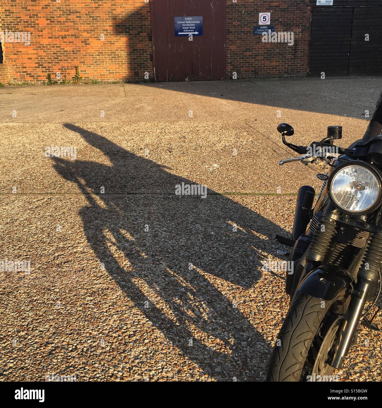 Motorbike shadow hi-res stock photography and images - Alamy