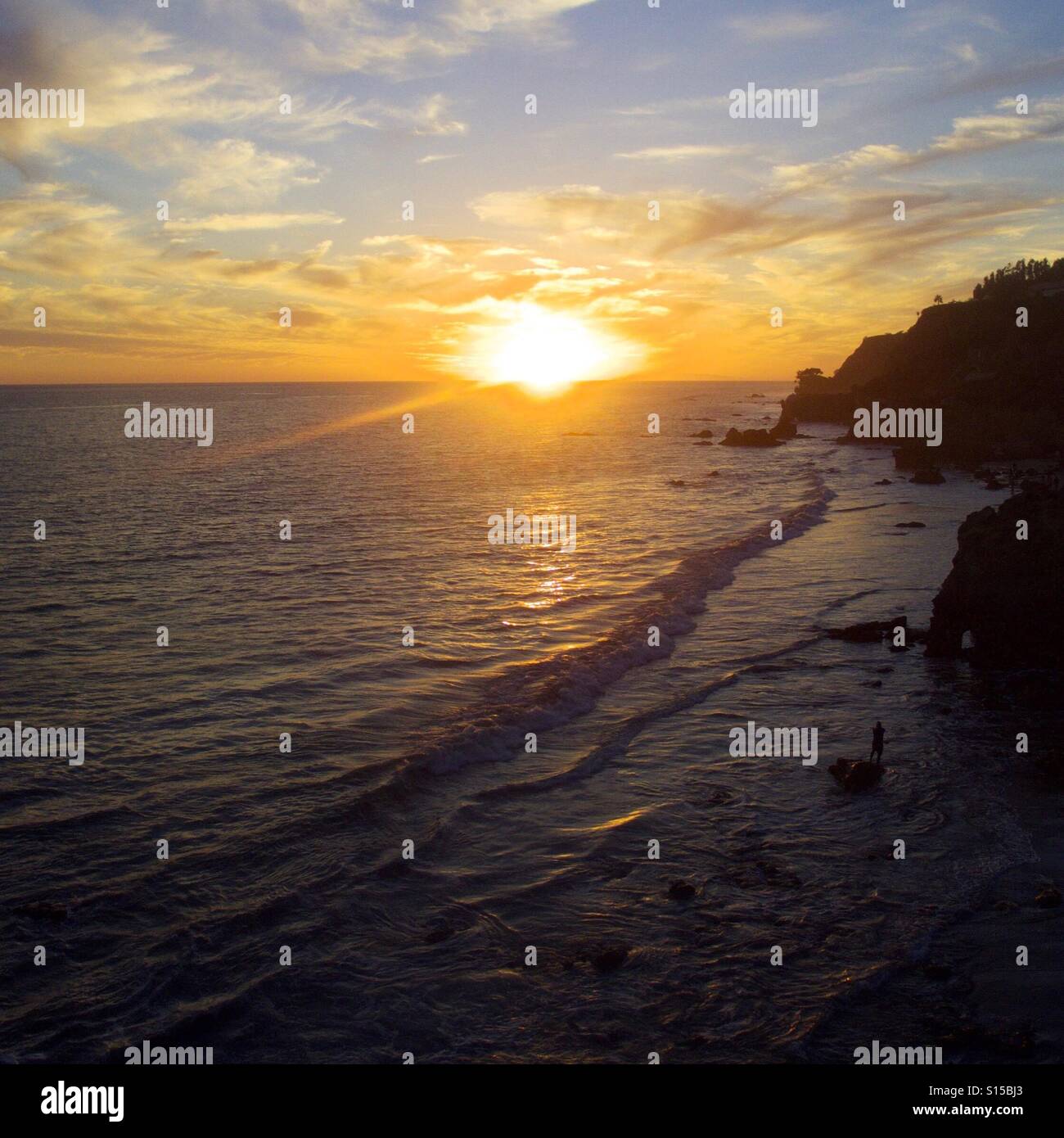 Sunset in Malibu Stock Photo - Alamy