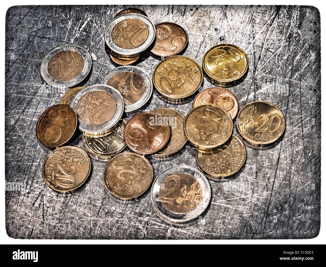 Many Euro Coins side by side Stock Photo - Alamy