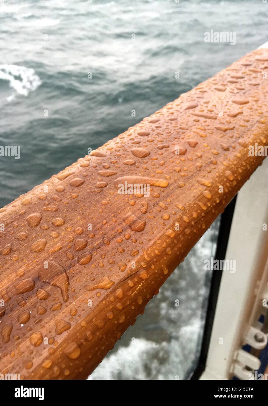 Rain water on balcony of a cruise ship while at sea Stock Photo - Alamy