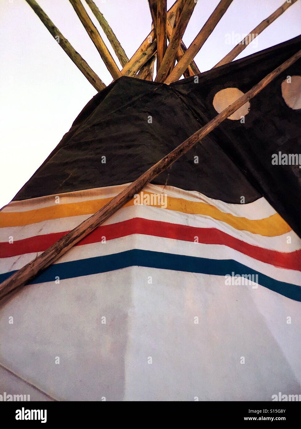 First Nations teepee Stock Photo - Alamy