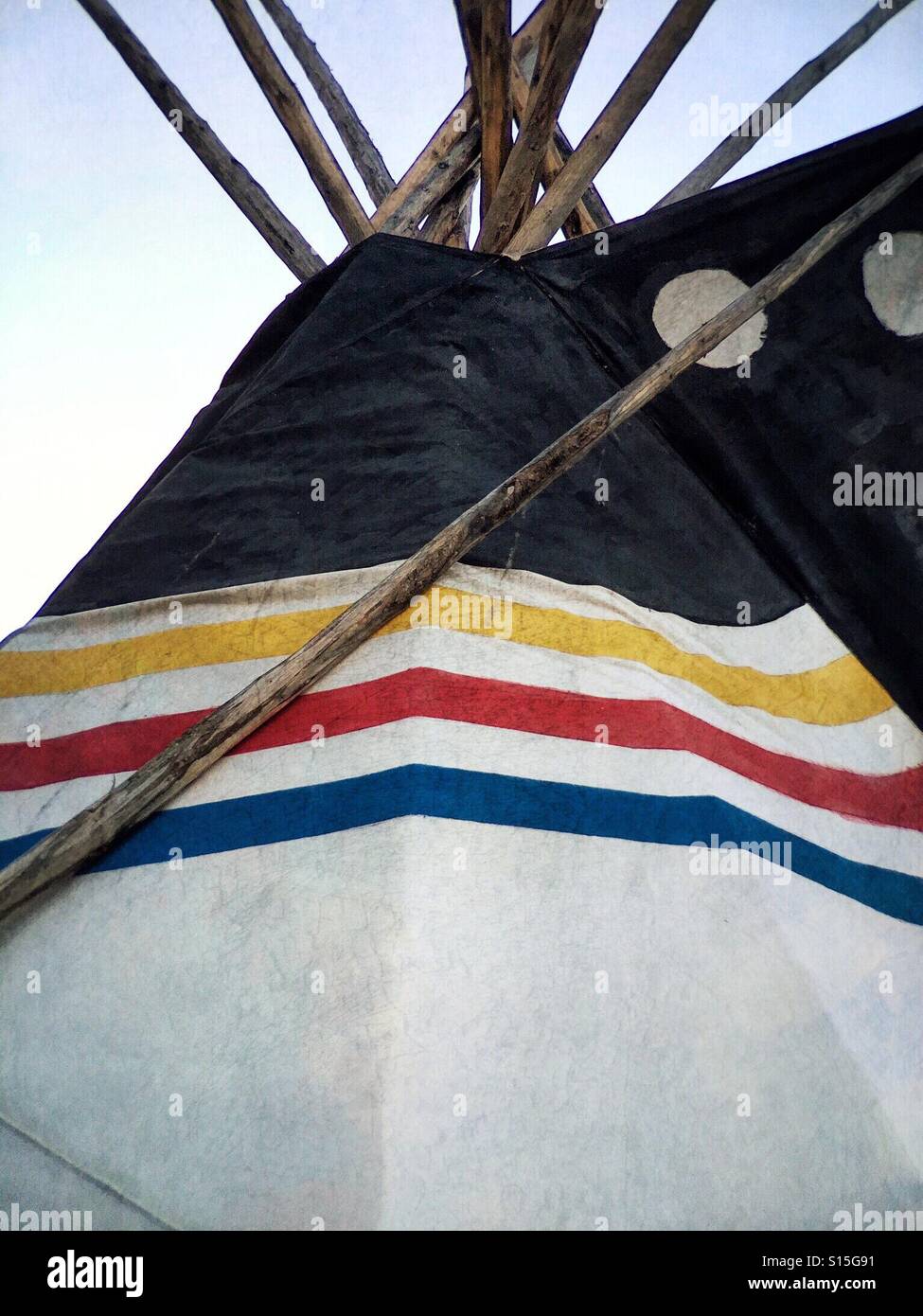 First Nations teepee Stock Photo - Alamy