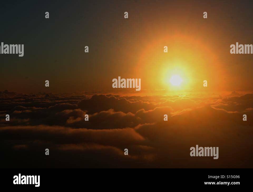 Sun above the clouds Stock Photo - Alamy