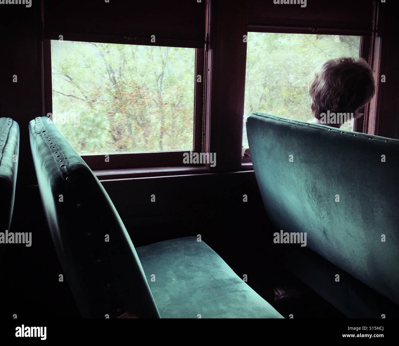 Old fashioned train and woman hi-res stock photography and images - Alamy