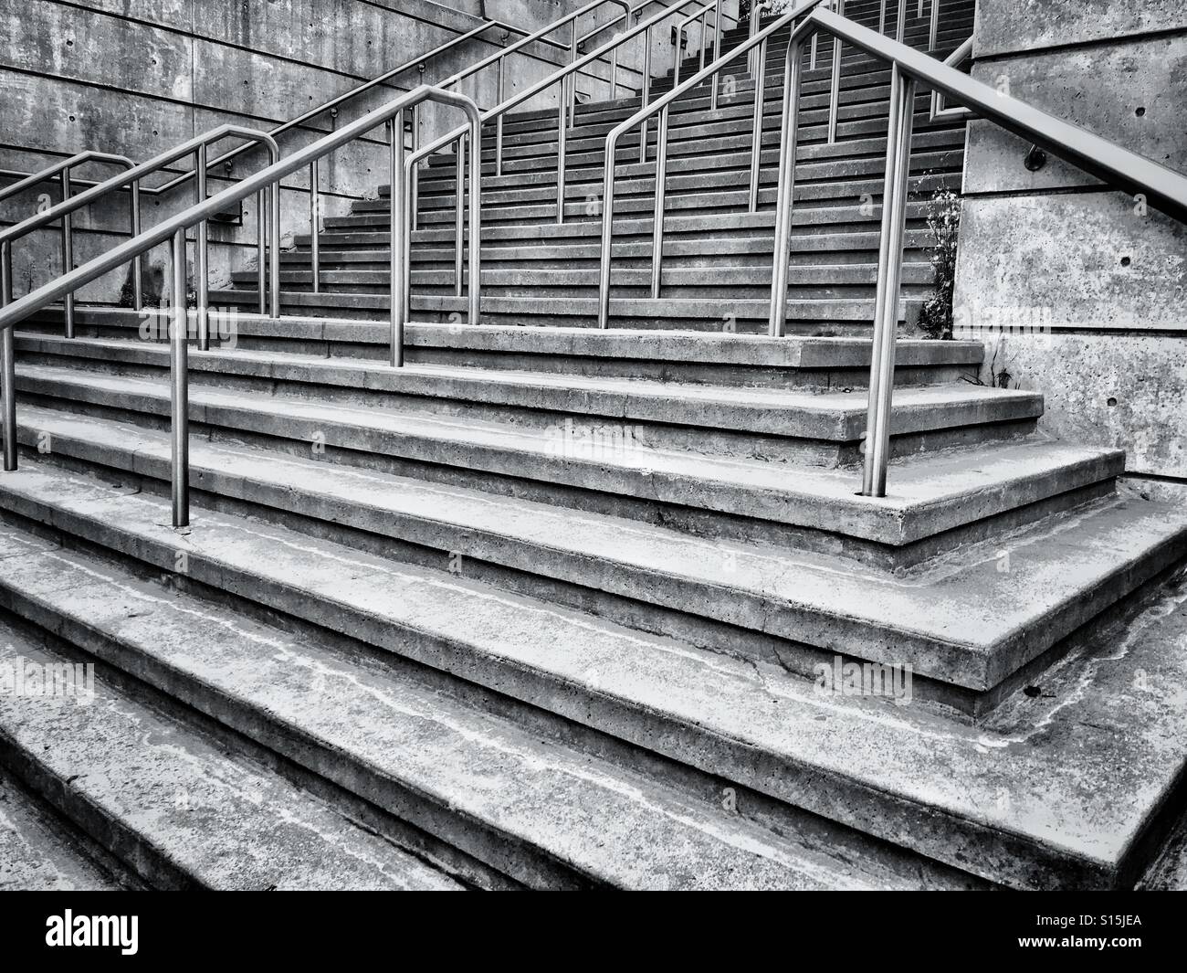 Abstract background of geometric intersecting stairs Stock Photo - Alamy