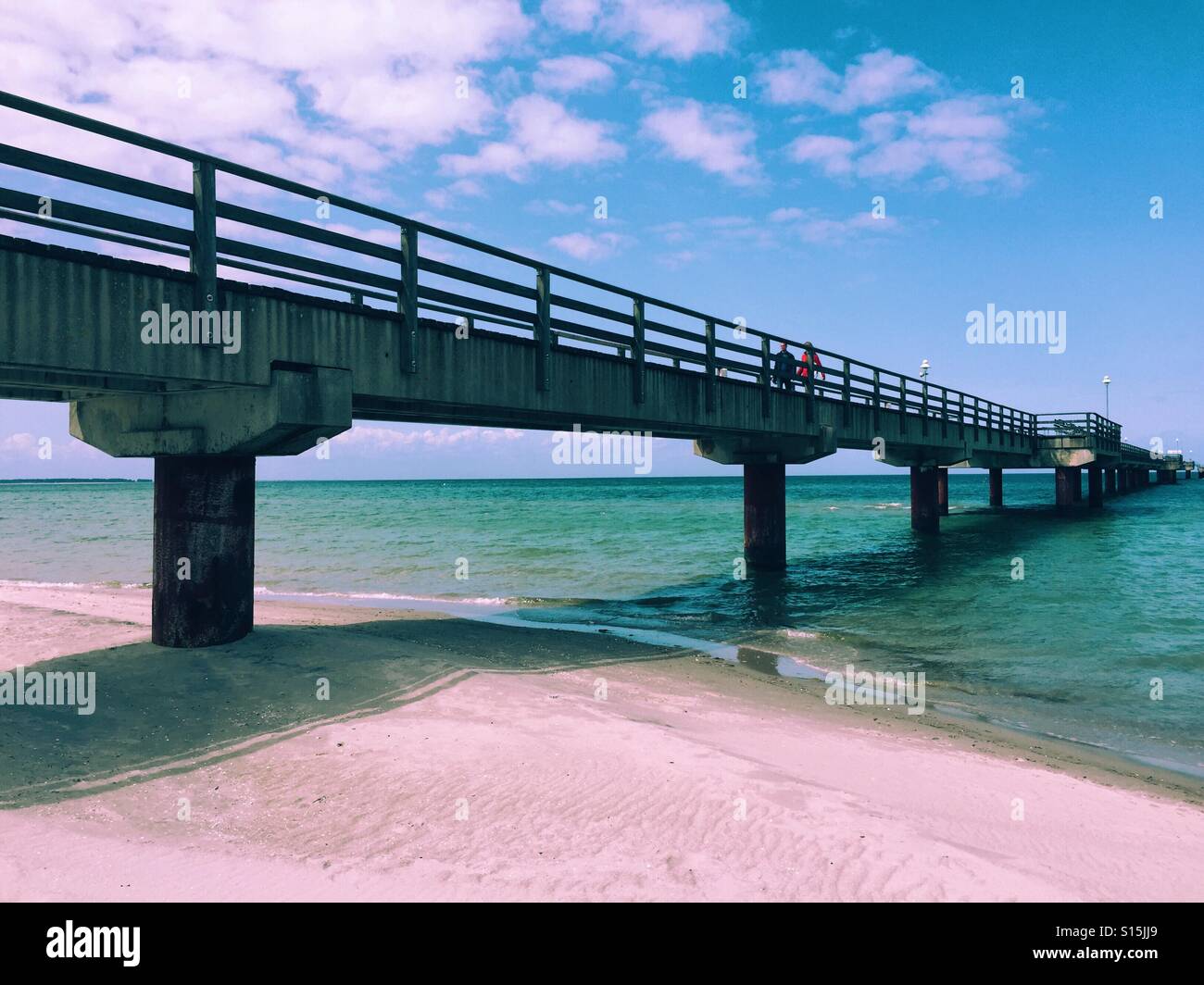 Sea bridge in Prerow Germany Stock Photo - Alamy