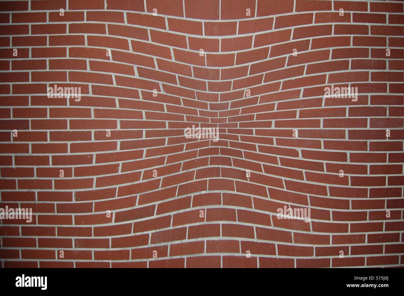 Red Brick Design Concave Pattern Stock Photo - Alamy