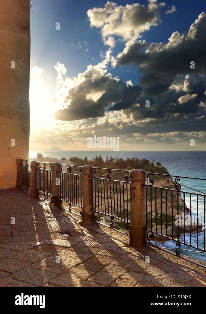 Sunset in Tropea Italy Stock Photo - Alamy