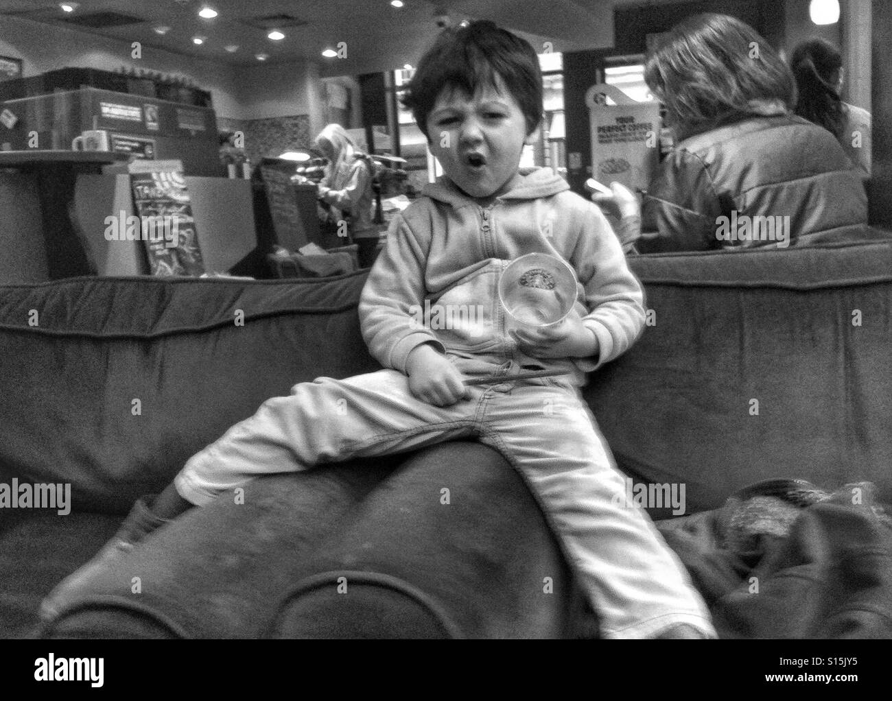 Child air guitar Black and White Stock Photos & Images - Alamy